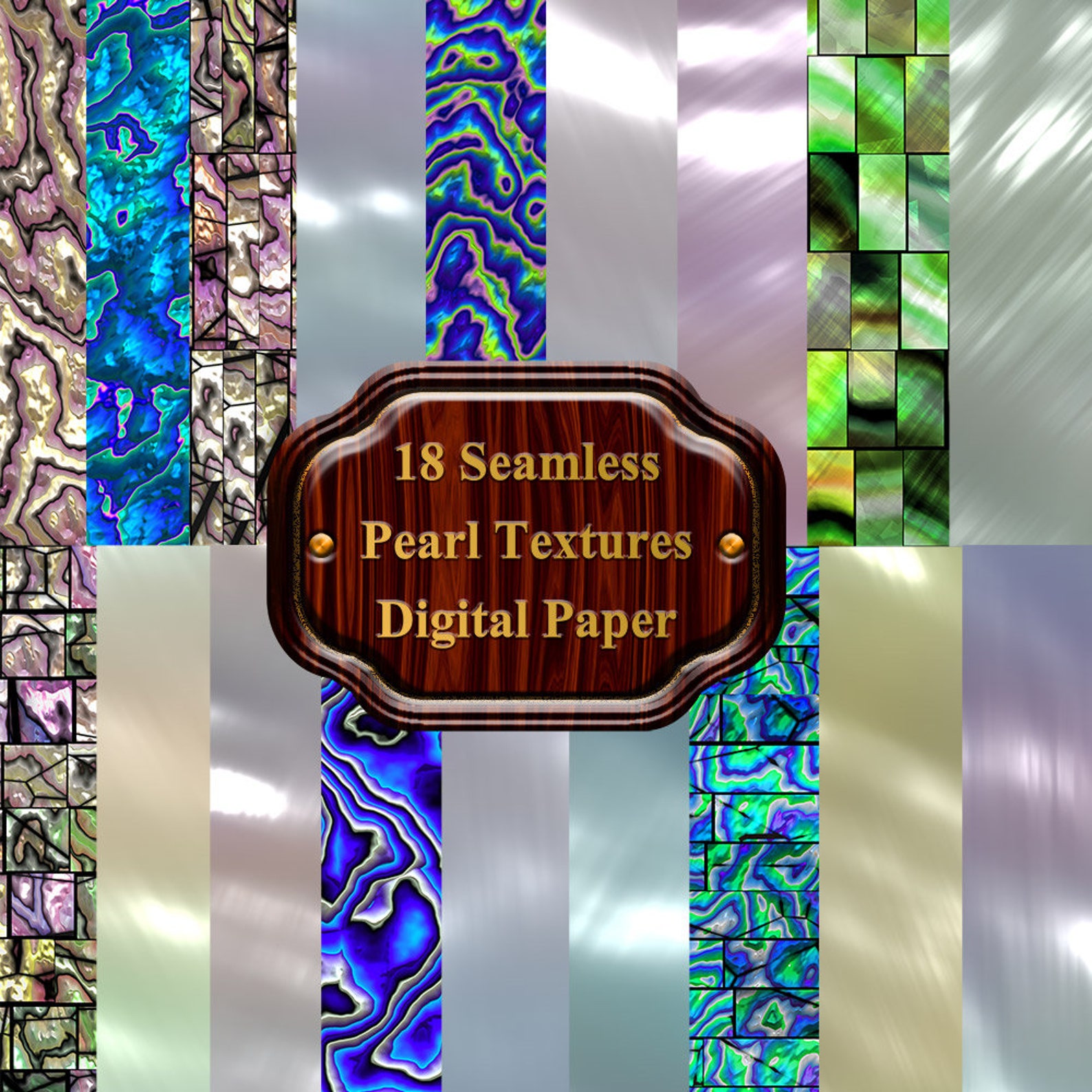 Seamless Sea and Freshwater Pearl Texture Digital Paper Set N2 - Etsy