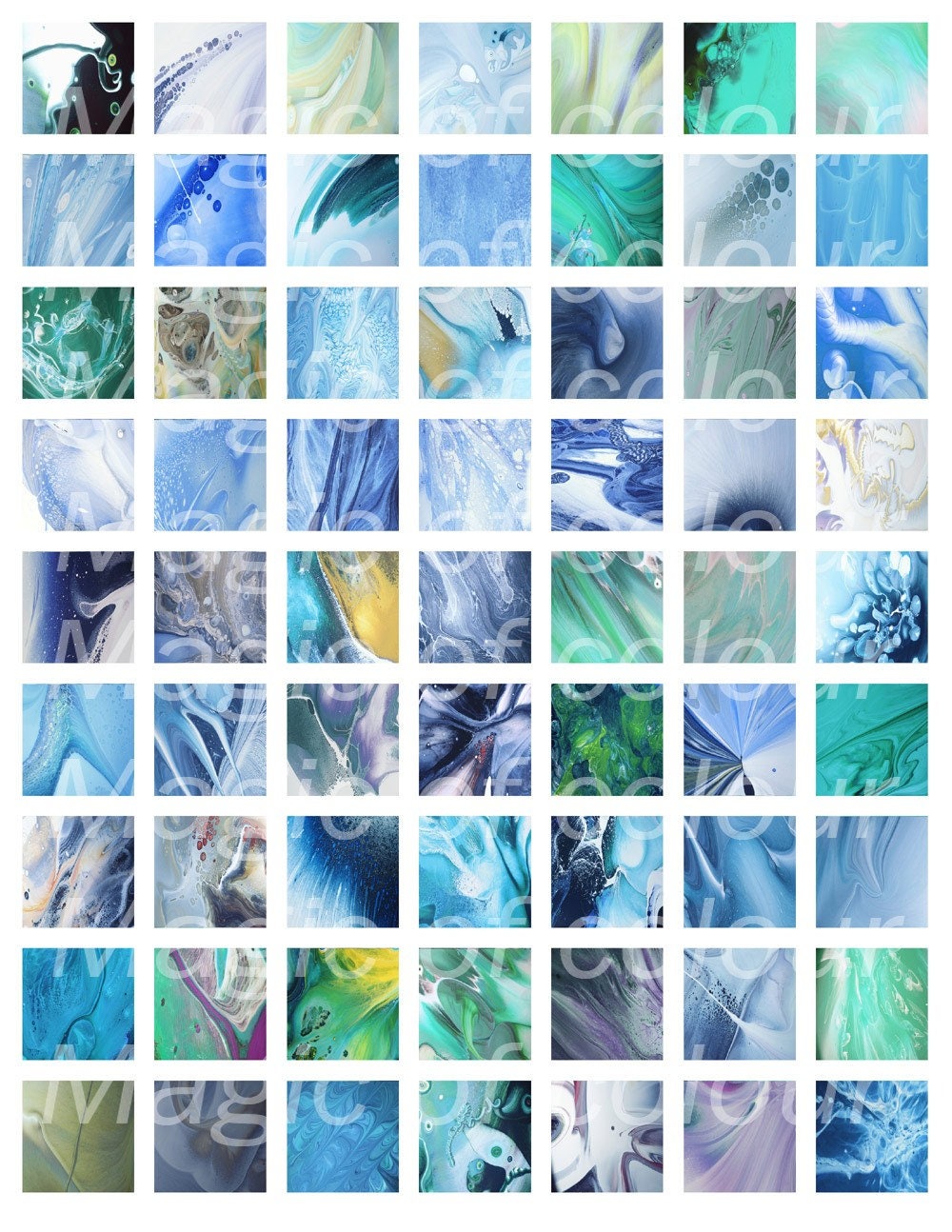 Abstract Images 63 1x1 Inch Square JPG Images Digital Collage Sheet - Etsy
