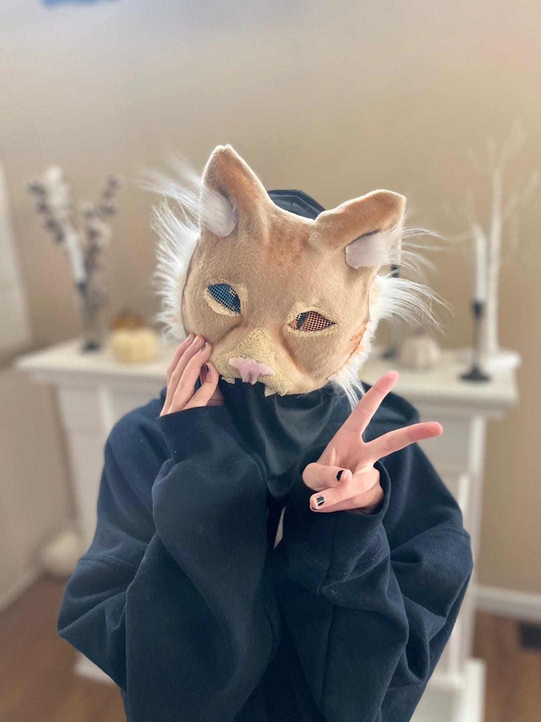 Handcrafted Ginger Kitty Cat Mask - Etsy