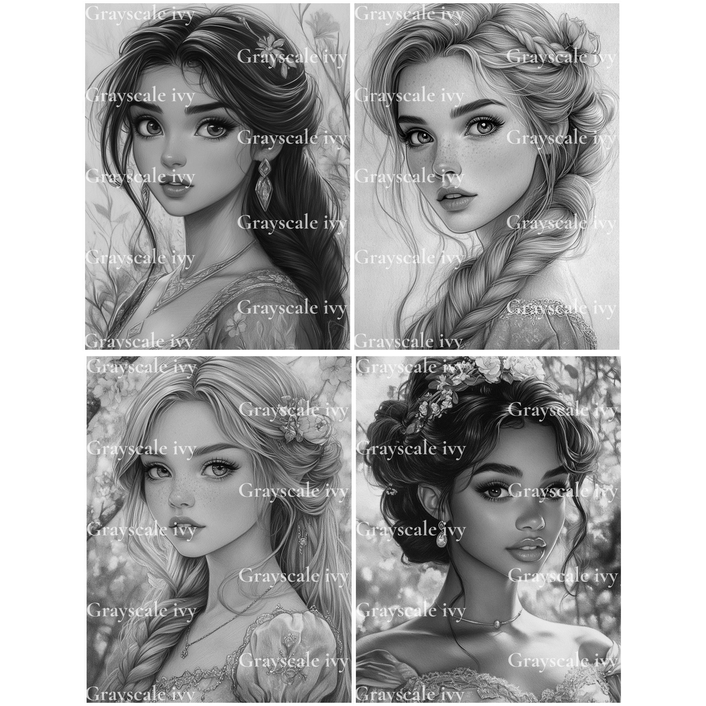 Fame Pose, 67 Printable Grayscale Coloring, Dark Light Lighter ...