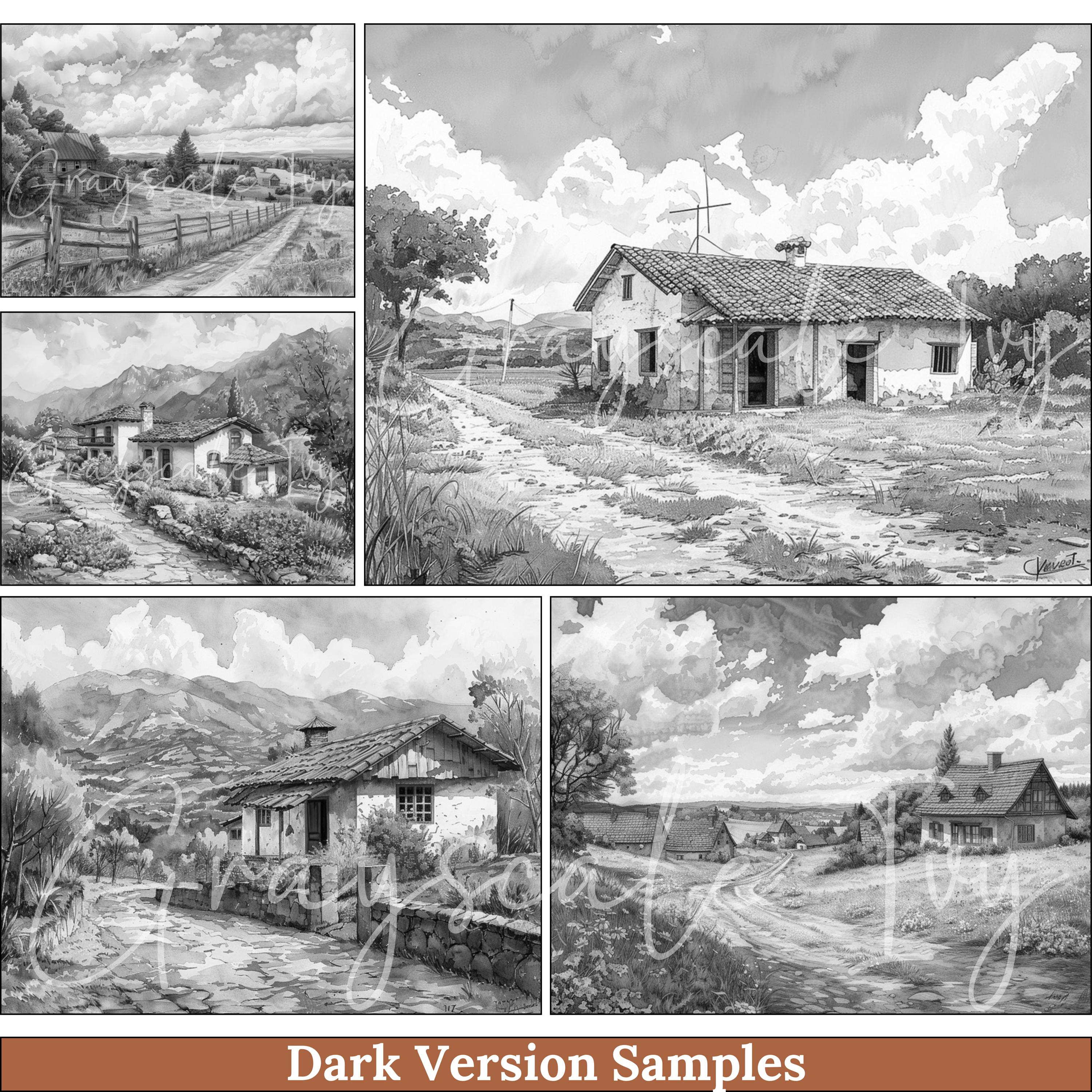 Whispering Haven, 85 Coloring Pages, Stress Relief, Grayscale Drawings ...