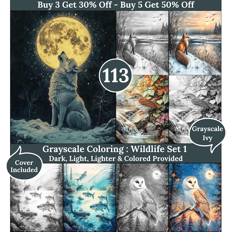 Dark Nature Coloring Books - Etsy