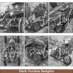 Cog and Chrome, 78 Coloring Pages, Stress Relief, Grayscale Drawings ...