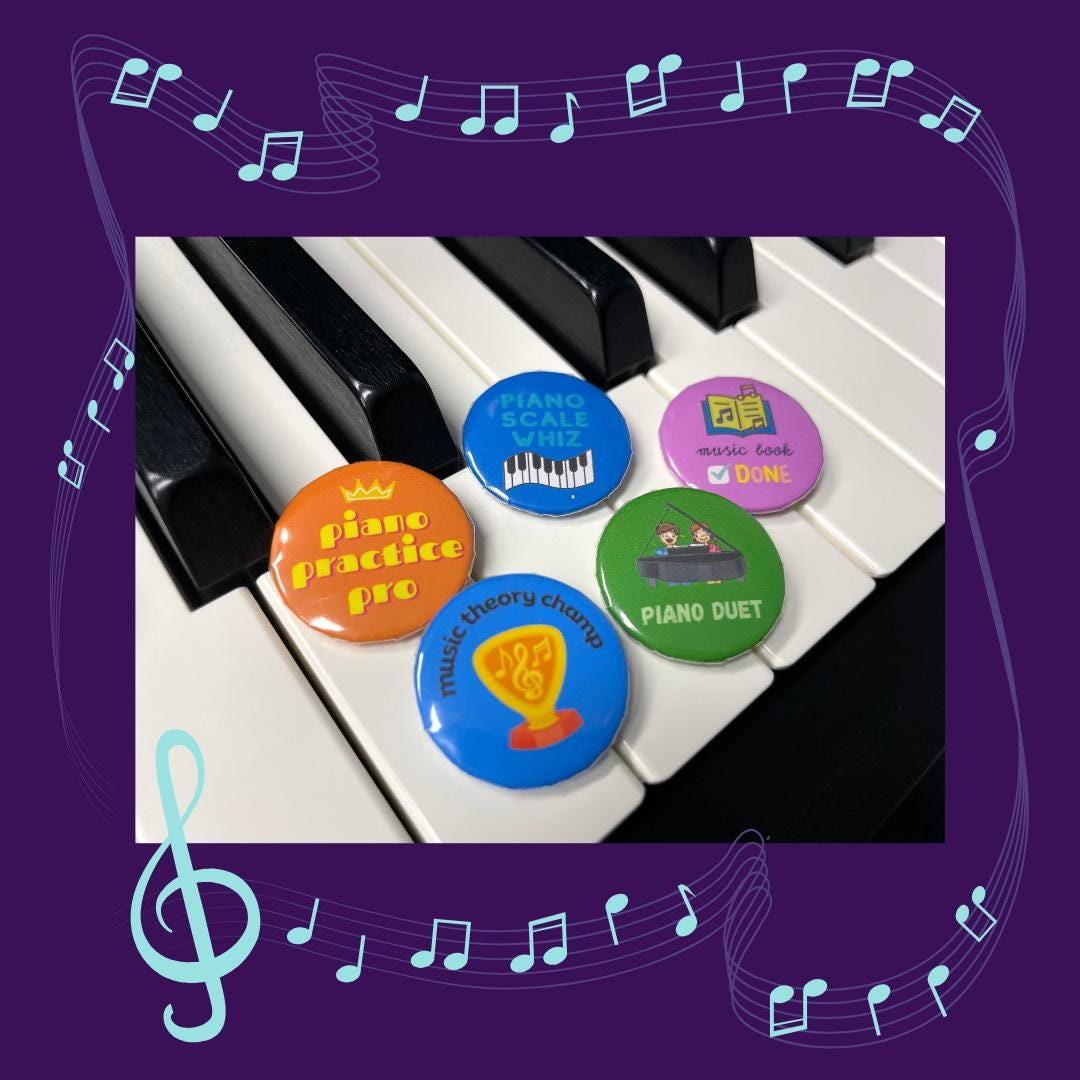 Piano Progress Pins: Achievement Set - Etsy