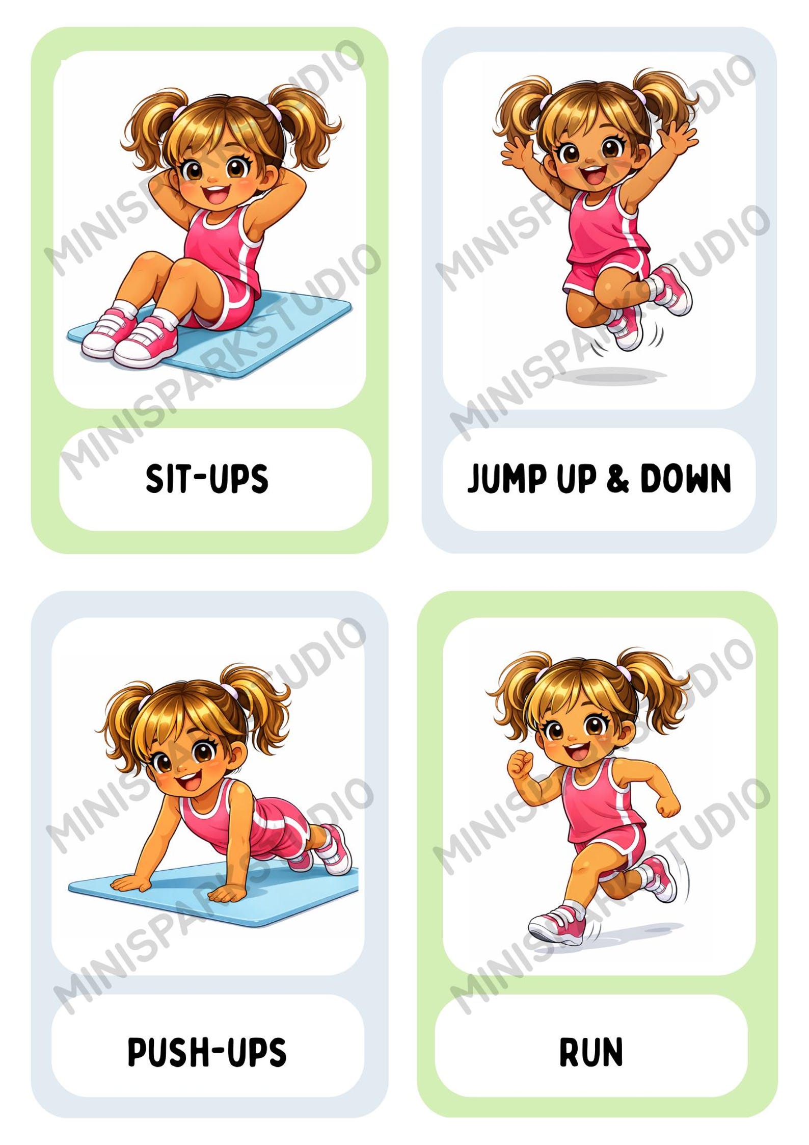 Kids Sport Flashcards - A Fun Way to Exercise With Your Child - Etsy