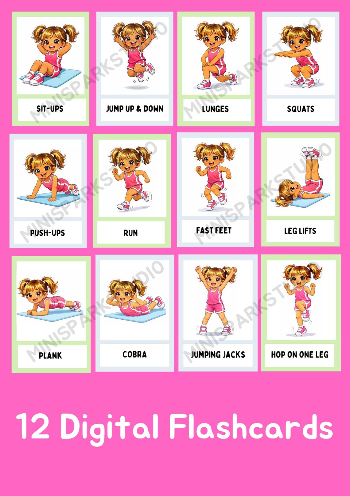 Kids Sport Flashcards - A Fun Way to Exercise With Your Child - Etsy