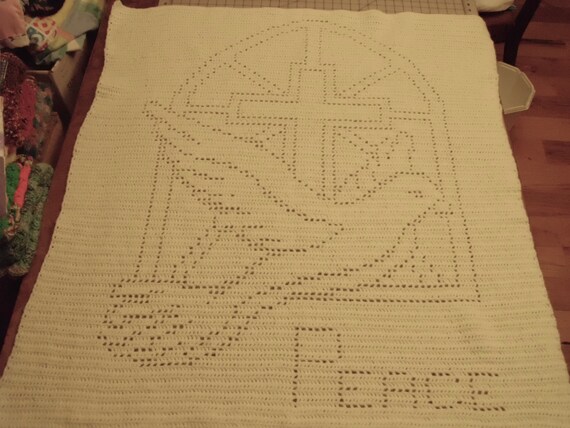 Filet Crochet Dove and Peace - Etsy