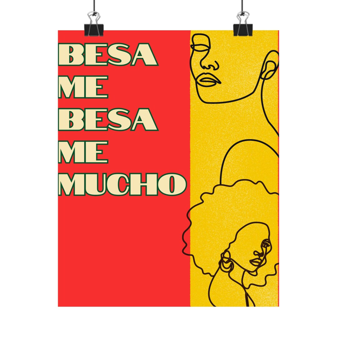 Matte Vertical Posters, Besame Mucho - Etsy