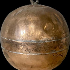 Unique Vintage Handcrafted Copper Sphere With Patina From a Private ...