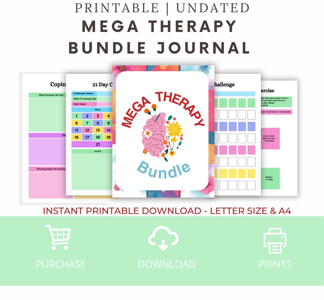 Therapy Worksheets Mega Bundle: Counseling Tools for Trauma, DBT ...