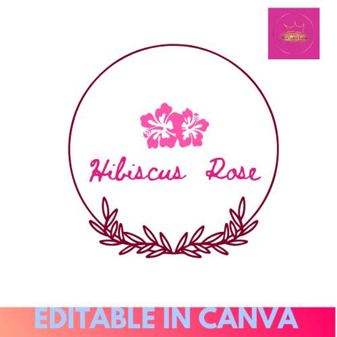 Editable Logo, Hibiscus Logo, Business Logo, Simple Design Template ...