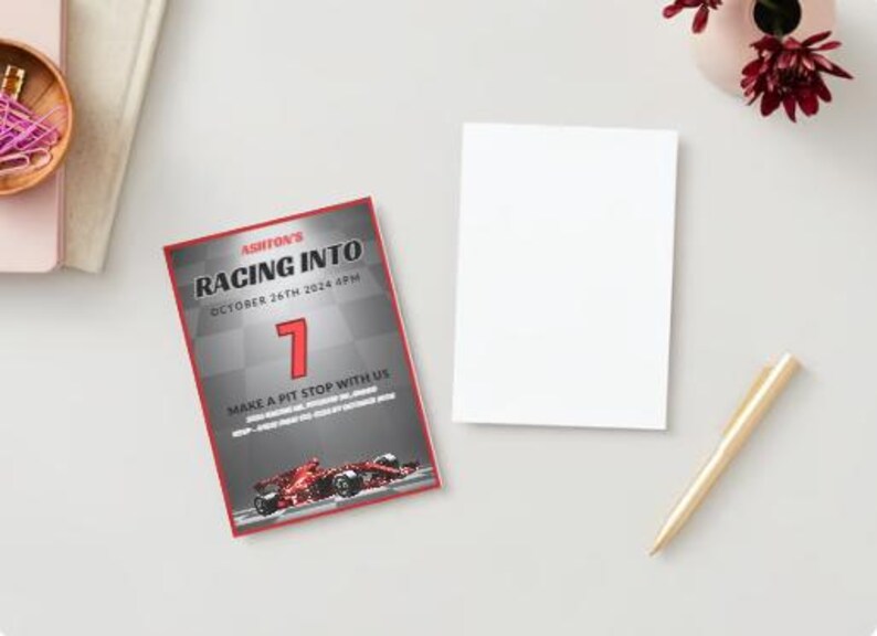 Formula 1 Birthday Invitation Template - Etsy