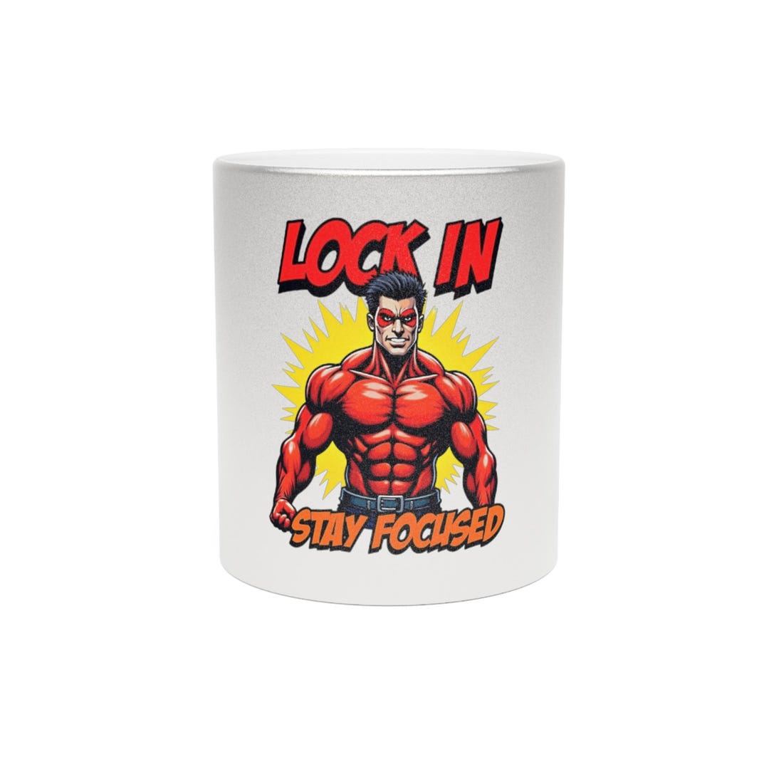 Mug, Motivational Superhero Lock in Stay Focused Coffee Cup, Workout ...