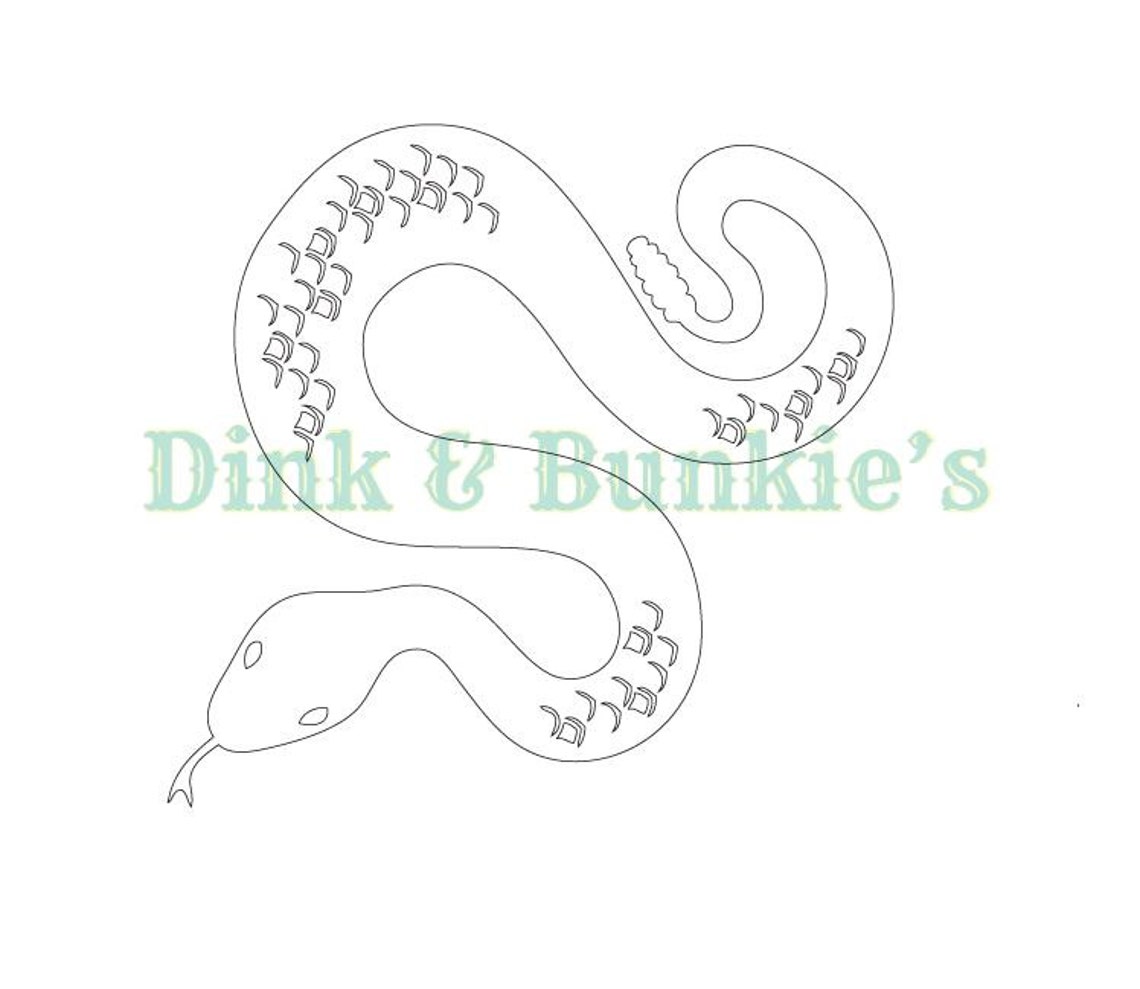 Rattlesnake SVG DXF Die Cutter Template Cricut Silhouette - Etsy