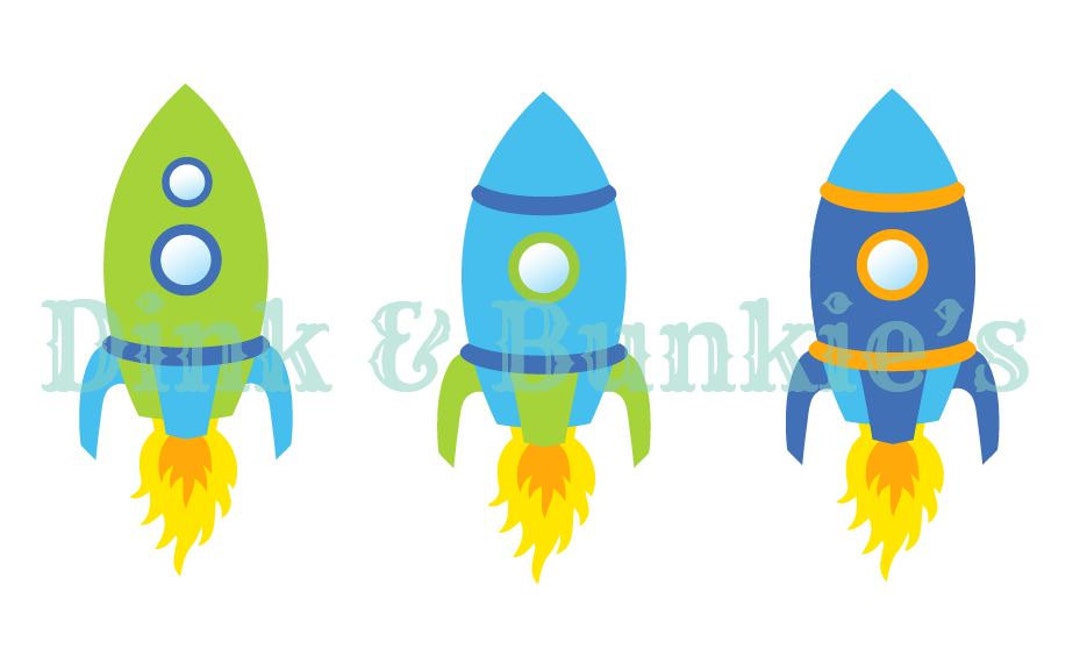 Rocket Clipart Set - Etsy