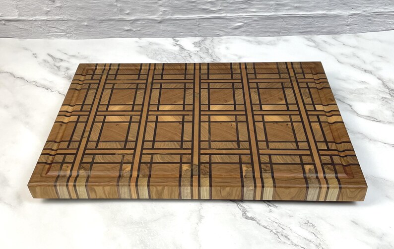 Plaid End Grain Walnut, Cherry & Maple Cutting Board - Etsy