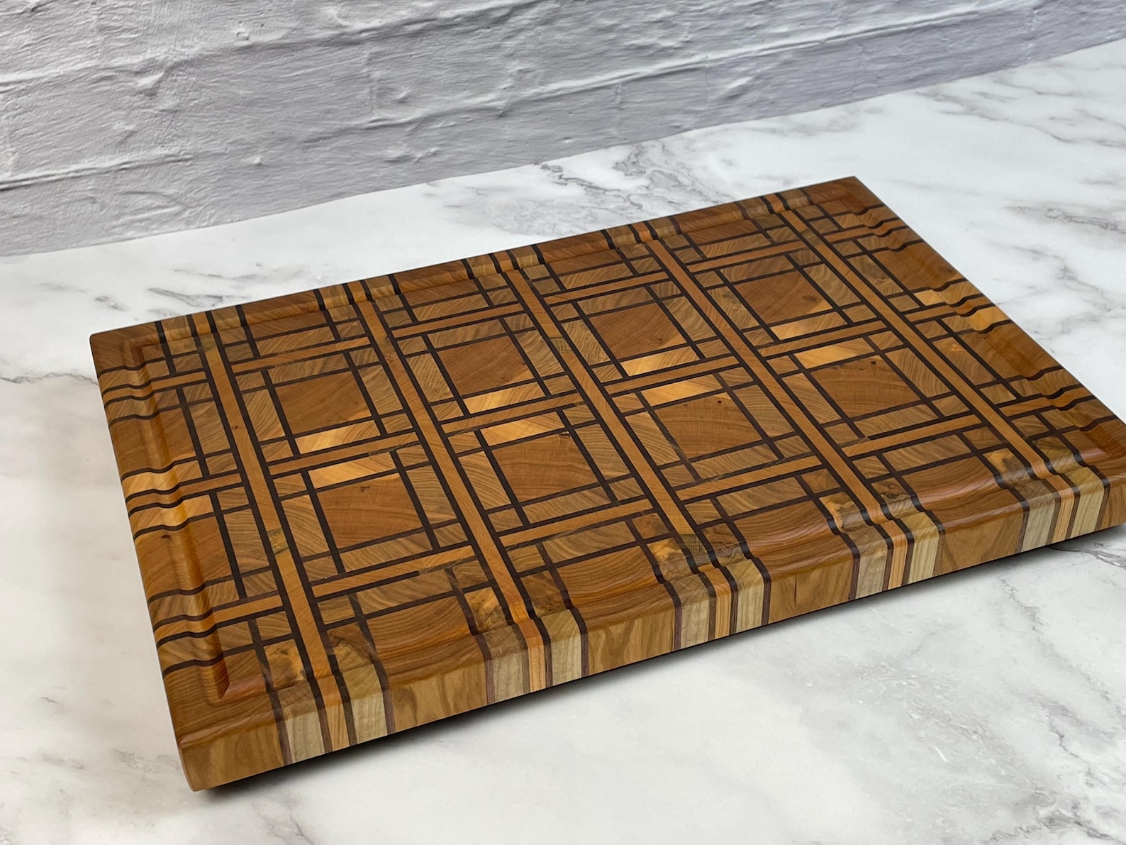 Plaid End Grain Walnut, Cherry & Maple Cutting Board - Etsy