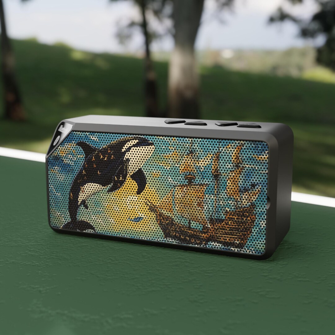 Orca Whale and Pirate Ship-themed Bluetooth Speaker Music Gift for Kids ...