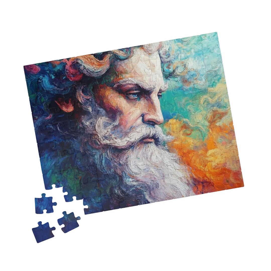 Zeus Greek God Artistic Puzzle - Creative Gift for Art Lovers Mythology ...
