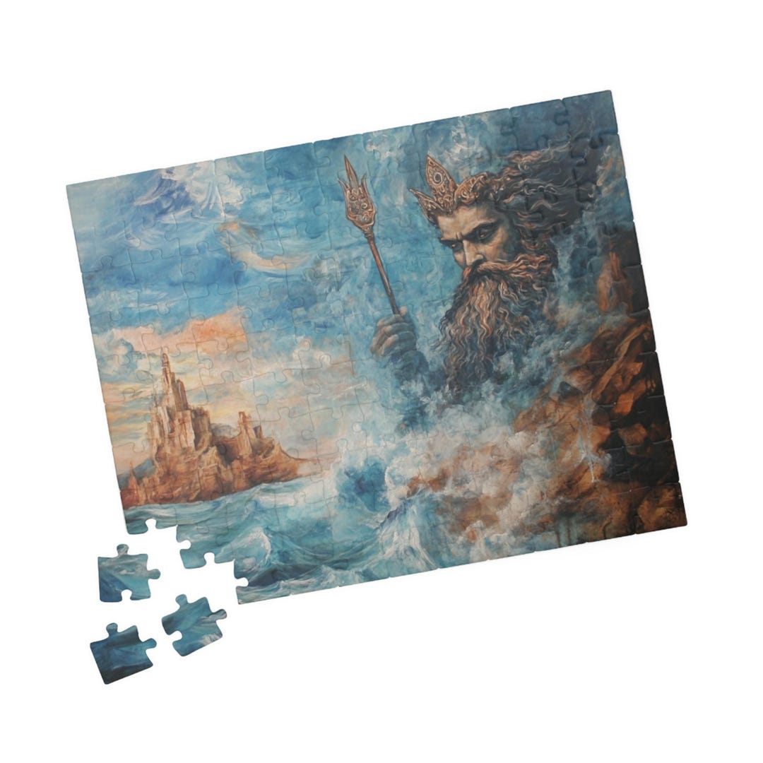 Majestic Poseidon Greek God Puzzle | 110 252 520 1014 Piece | Perfect ...