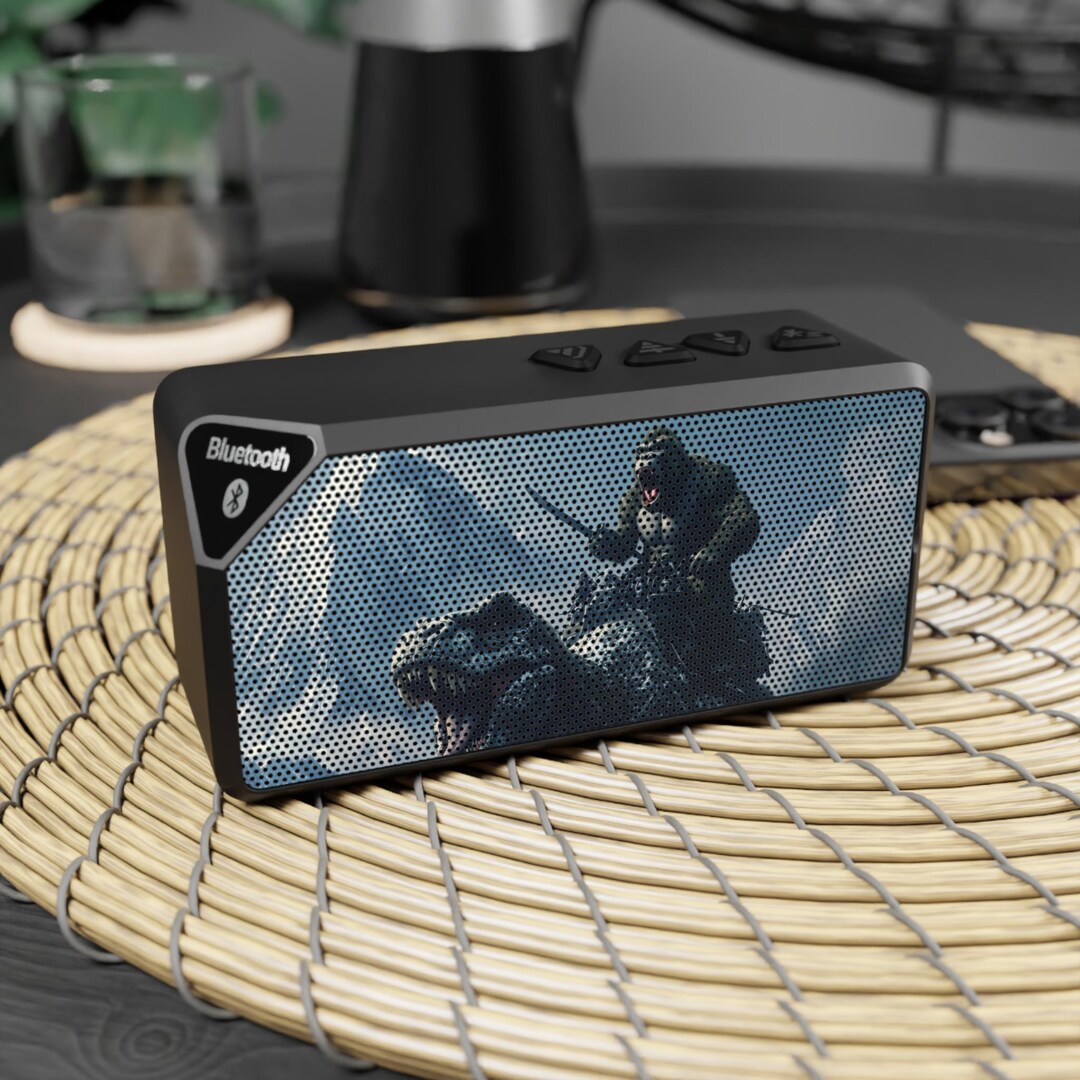 Scary Gorilla Riding a T-rex in the Mountains Sci-fi Jabba Bluetooth ...