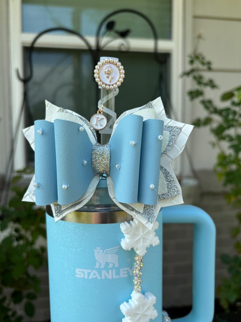 Baby Blue Winter Stanley Bow Set - Etsy