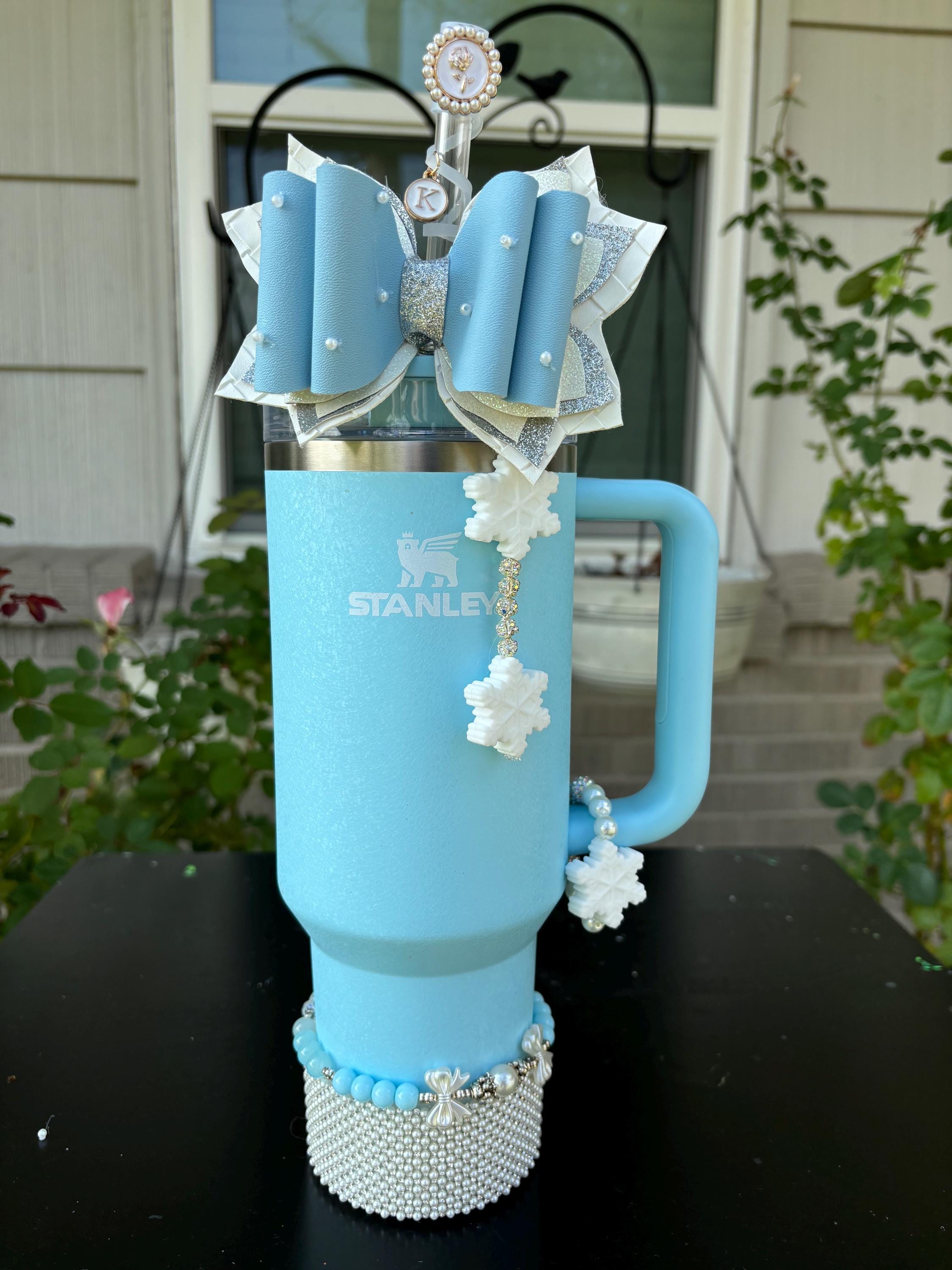 Baby Blue Winter Stanley Bow Set - Etsy