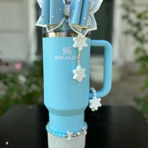 Baby Blue Winter Stanley Bow Set - Etsy