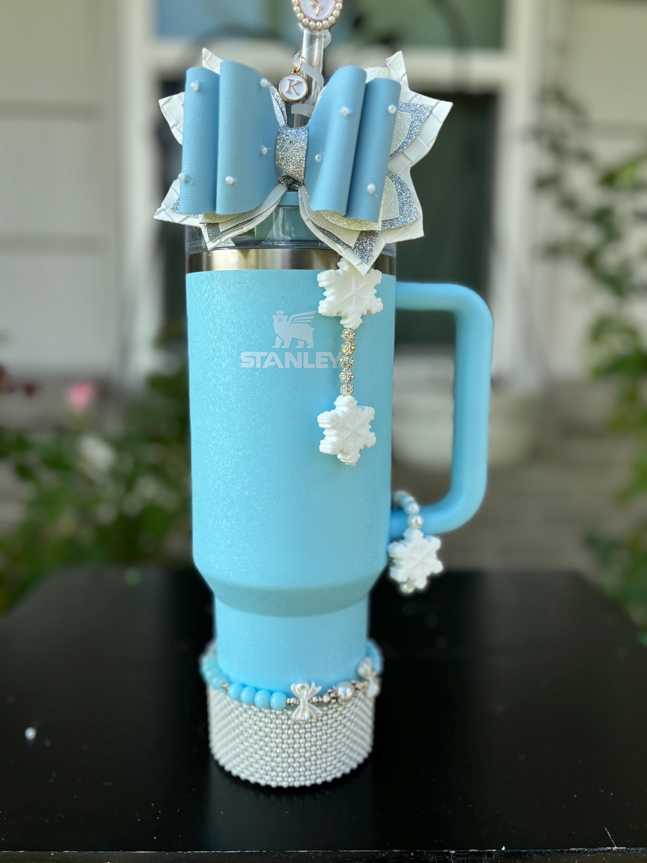 Baby Blue Winter Stanley Bow Set - Etsy
