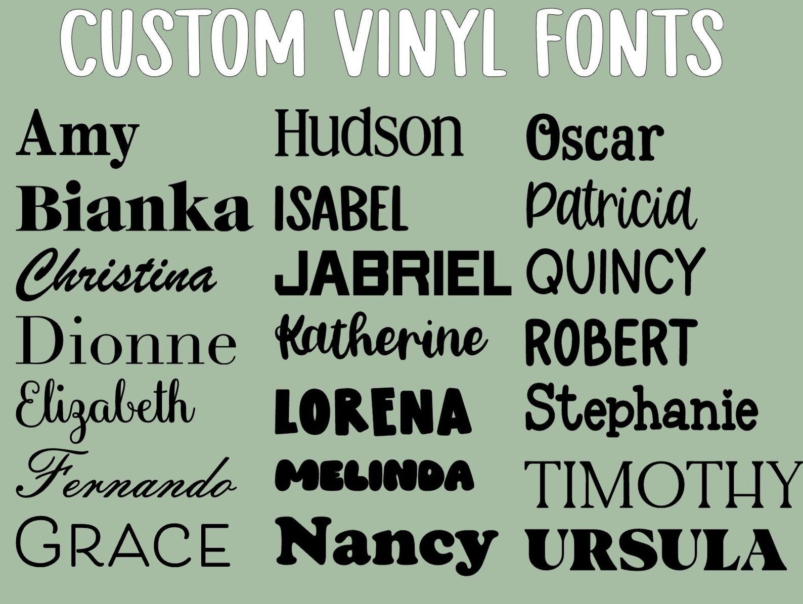 Personalized Iron on Name | Custom HTV Decal - Etsy