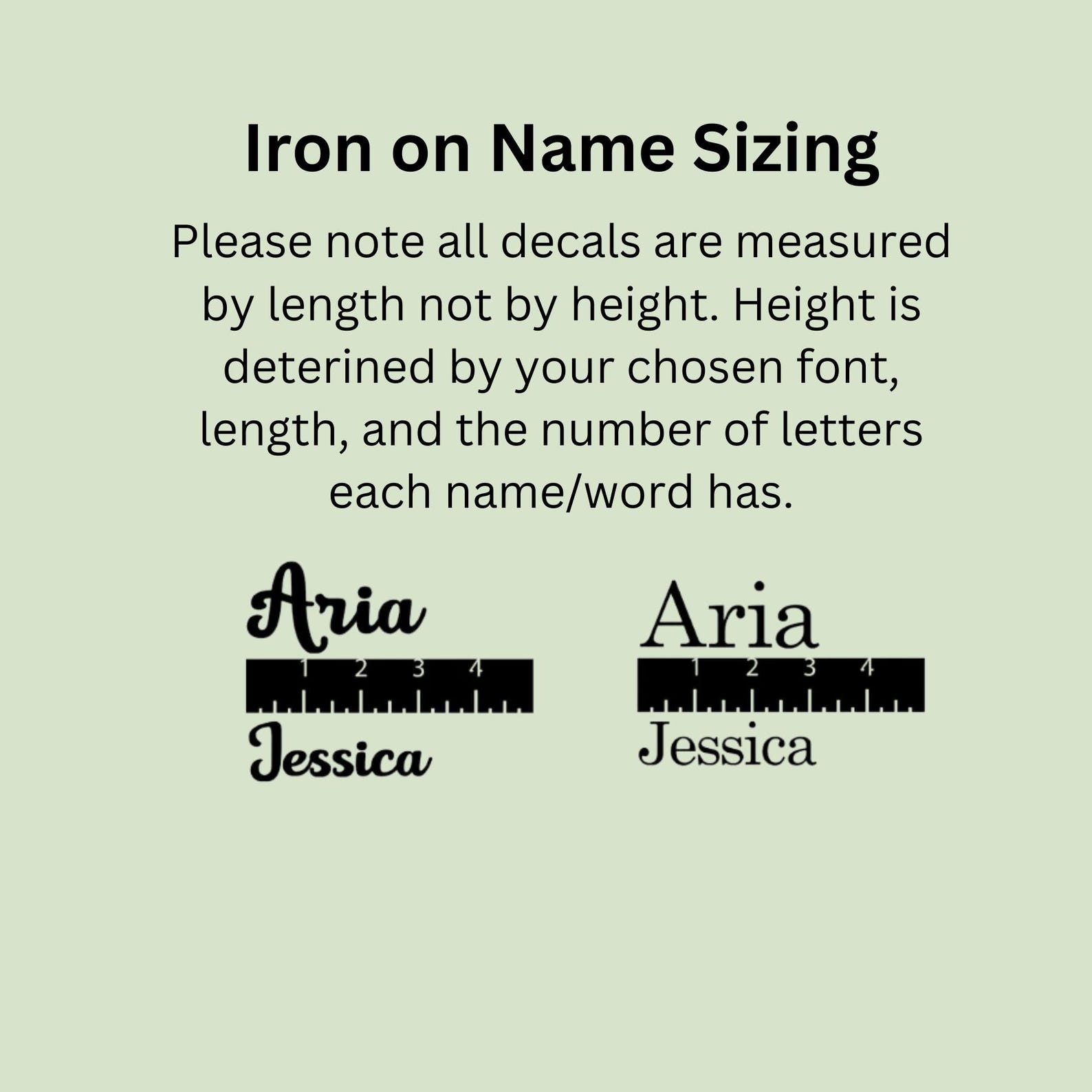 Personalized Iron on Name | Custom HTV Decal - Etsy