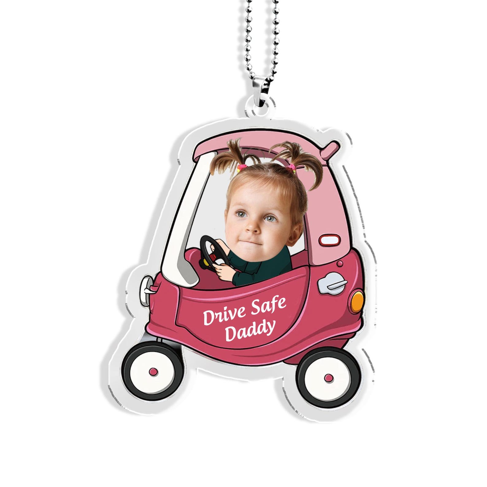 Drive Safe Daddy Acrylic Car Hanging, Personalized Acrylic Car Hanger ...