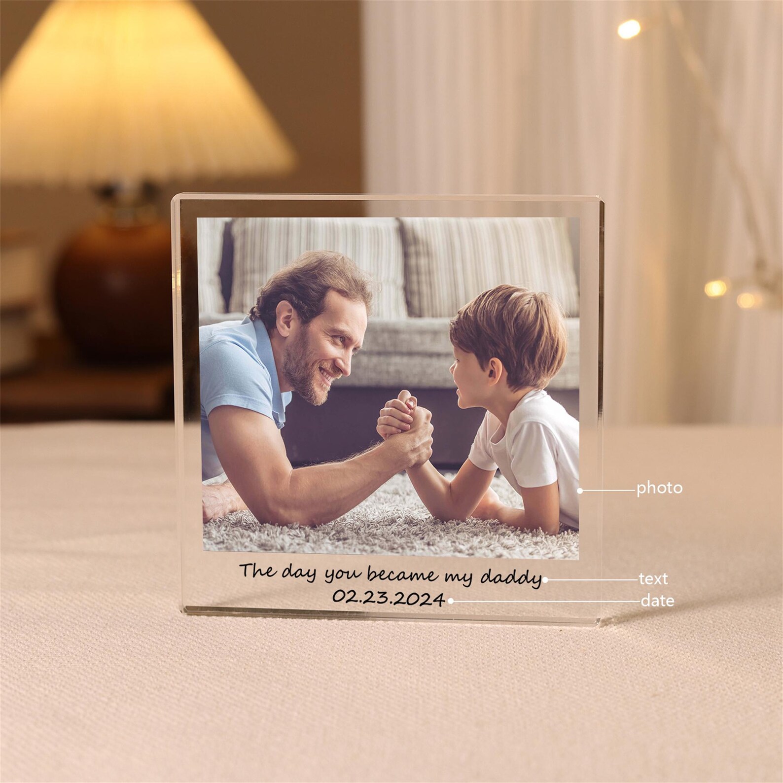 Personalized Photo Block, Custom Acrylic Photo Block, Photo Family Gift ...