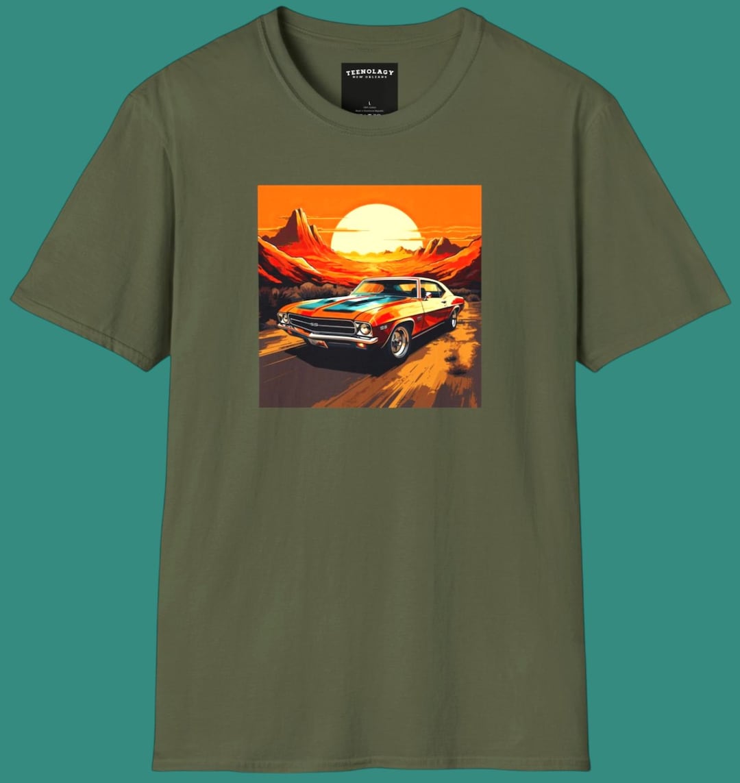Muscle Car Shirt, Vintage Car Graphic T-shirt, Classic Car Apparel, Car ...