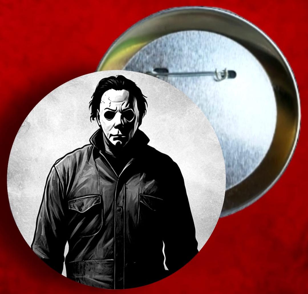 Michael Myers Pin Badge Spooky Halloween Party Favor Horror Lover ...