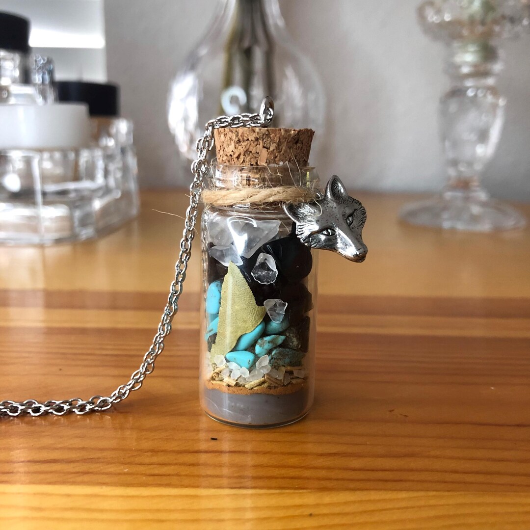Protection Spell Jar Necklace Wearable Spell Jar Intention Jar Witchy ...