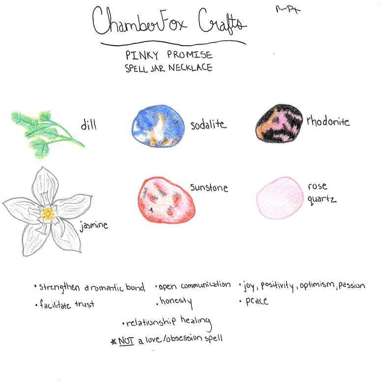 Pinky Promise Spell Jar Necklace | Wearable Mini Spell Jar | Witchcraft ...