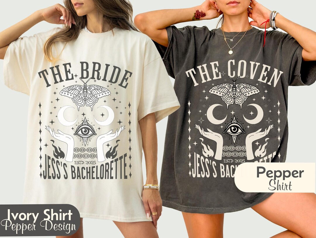 The Coven Bachelorette Shirts • Custom Halloween Bach Tees • Witch ...