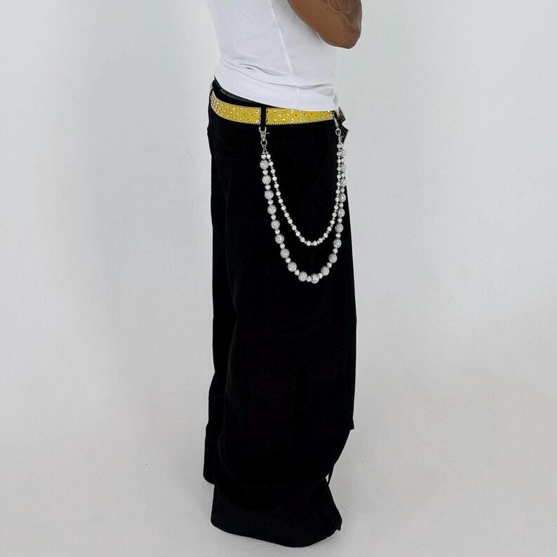 Iced Out Jeans Chain – Luxury Streetwear Accessory - Etsy