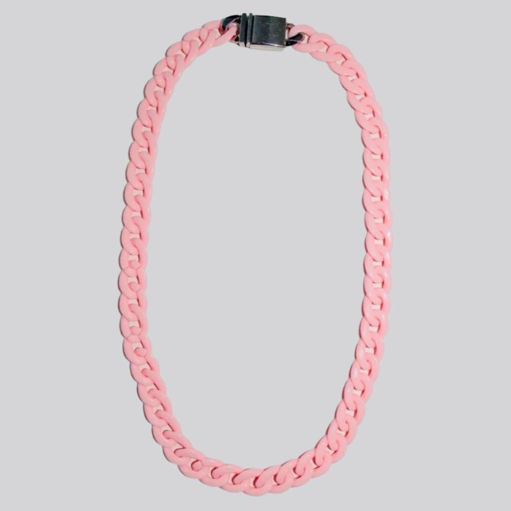 Pink Cuban Link Chain - Etsy