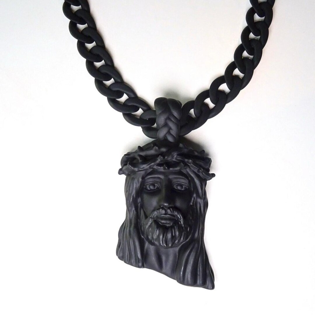 Black Jesus Piece Pendant - Etsy