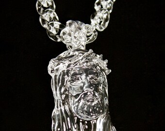 Jesus Piece Pendant Acrylic Charm, Spiritual Necklace, Unisex Necklace ...