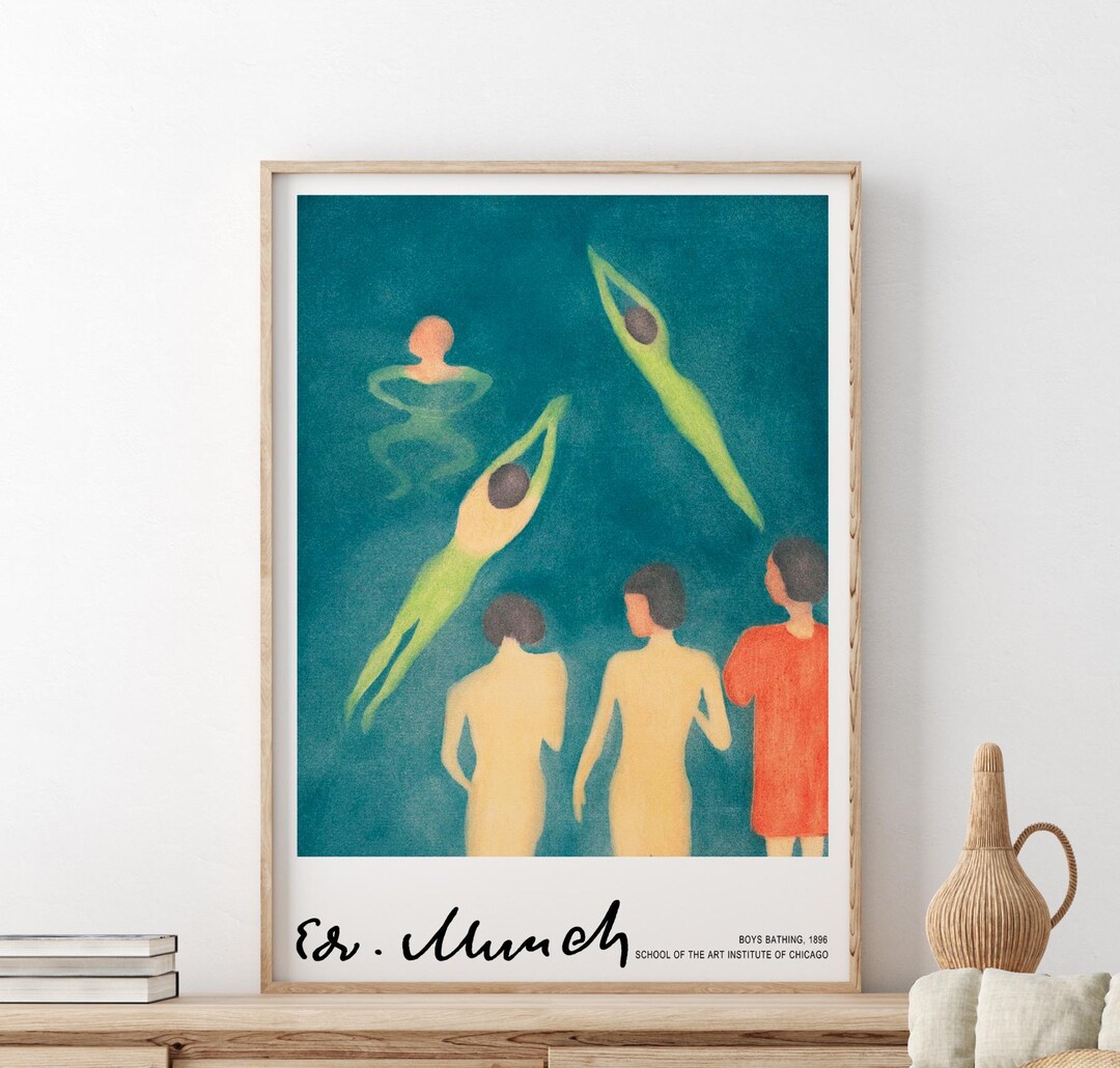 Edvard Munch Posters Munch Wall Art Vintage Art Poster Minimalist ...