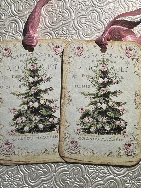 Set of 6 Holiday / Christmas Tree Tags - Etsy