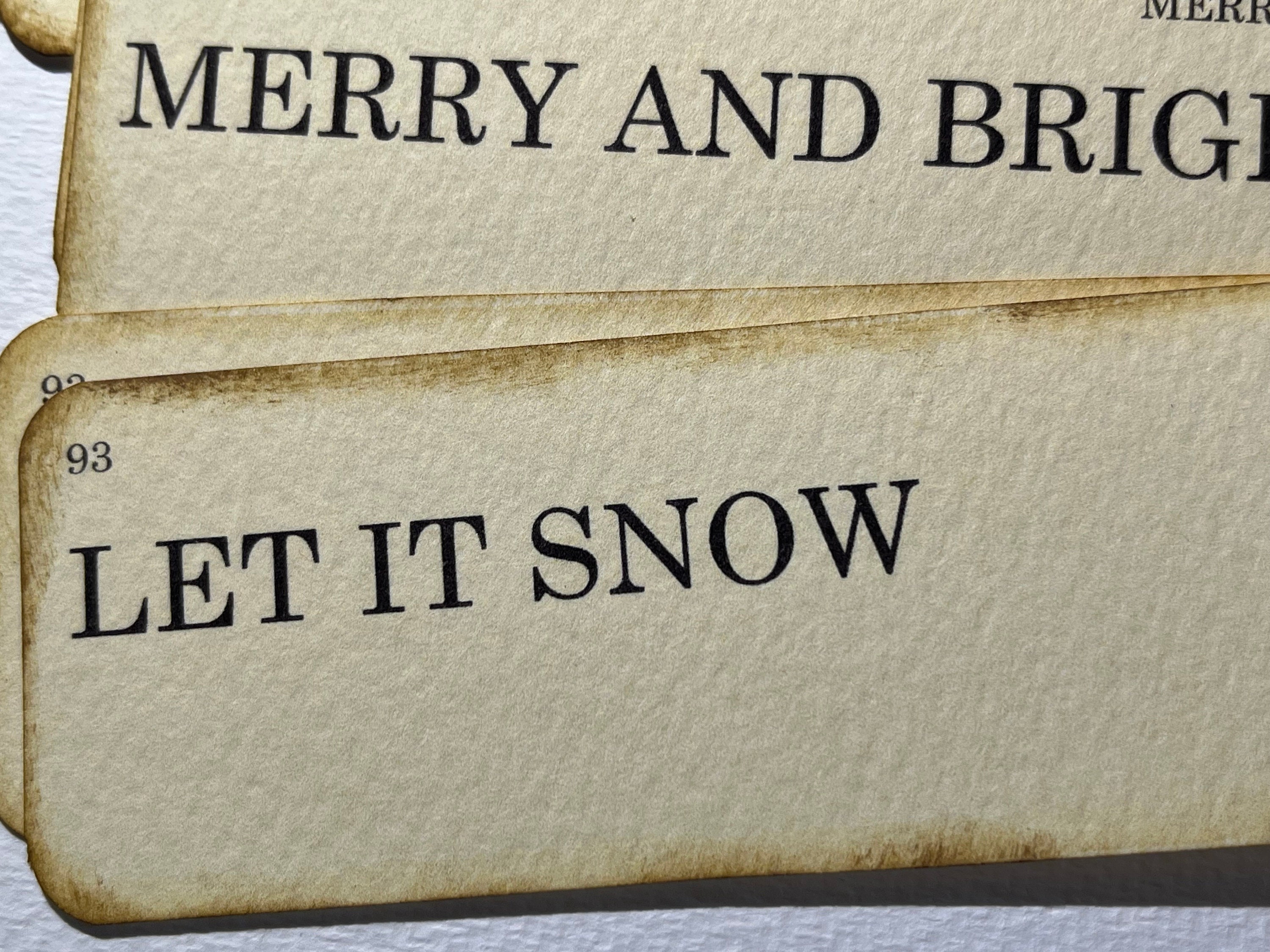 Set of 6 Flash Card Holiday Tags. - Etsy