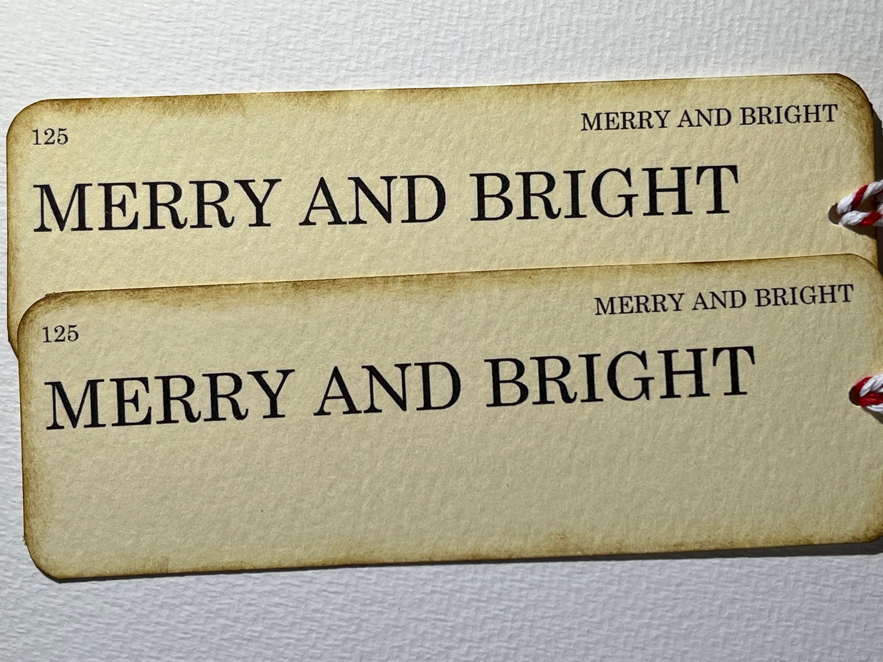 Set of 6 Flash Card Holiday Tags. - Etsy