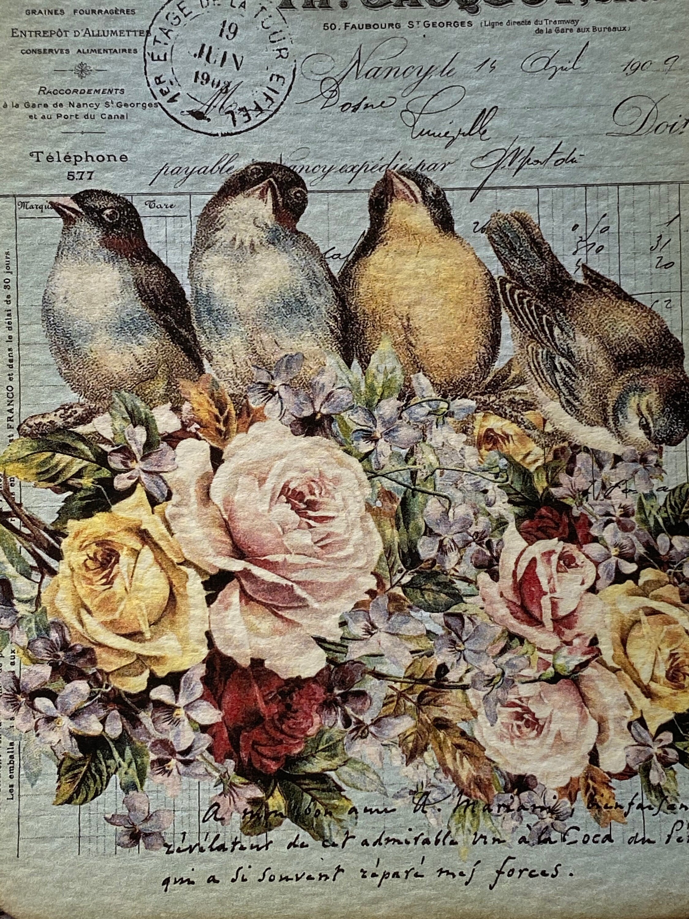 Set of 4 vintage inspired Bird tags. | Etsy