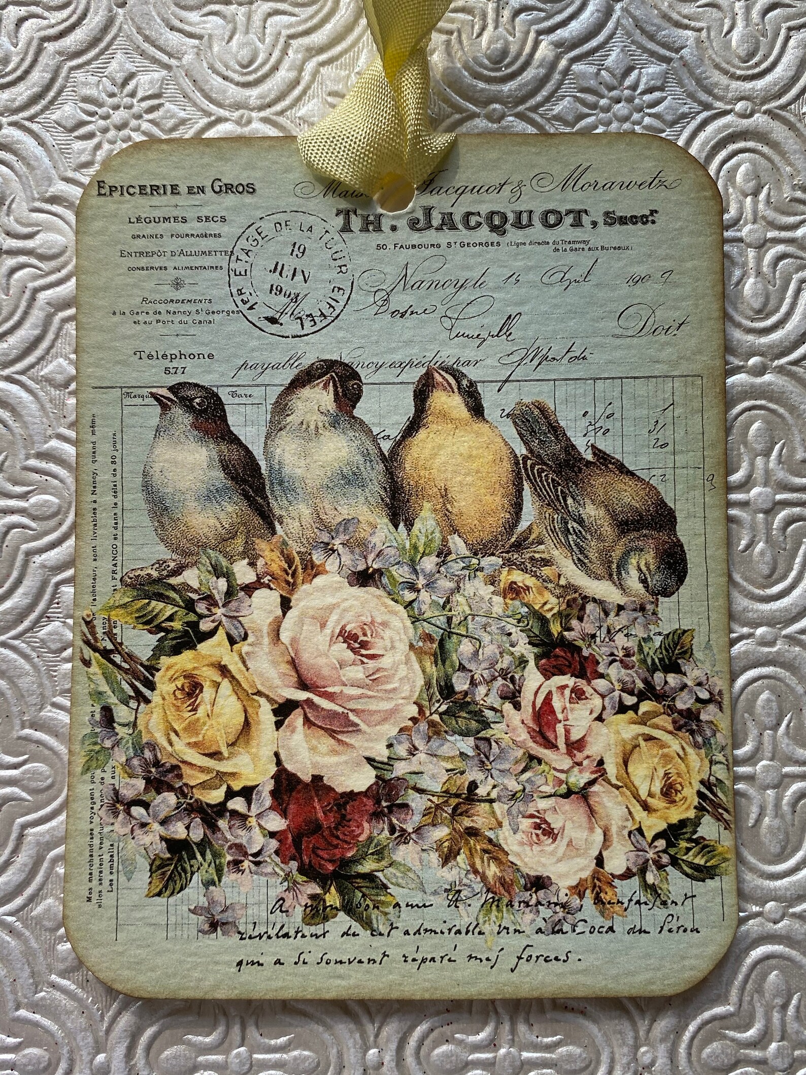 Set of 4 vintage inspired Bird tags. | Etsy