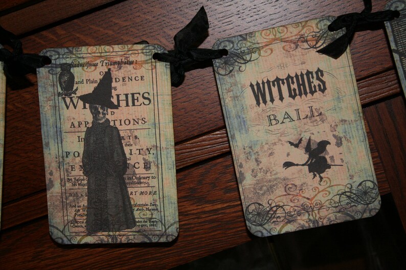 WITCH Banner / Garland. Salem Witches, Witch Trials - Etsy
