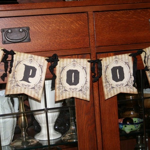 SPOOKY Halloween Banner With Skull Decoration and Crystal Rhinestones ...